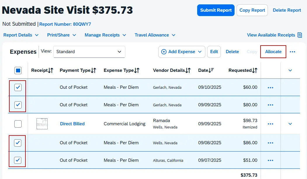 AP-Concur: Allocating Expenses | Budget and Finance | Division of ...