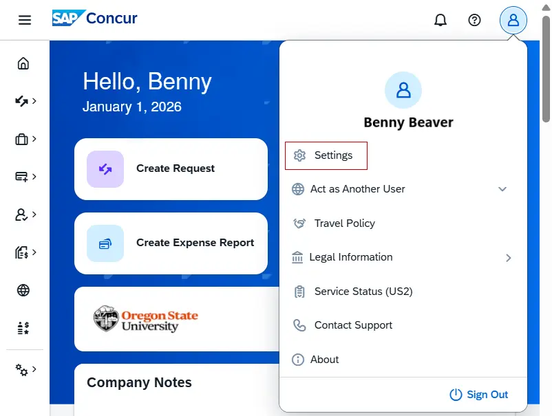 AP-Concur: User Profile Setup | Office of the Controller | Division of ...